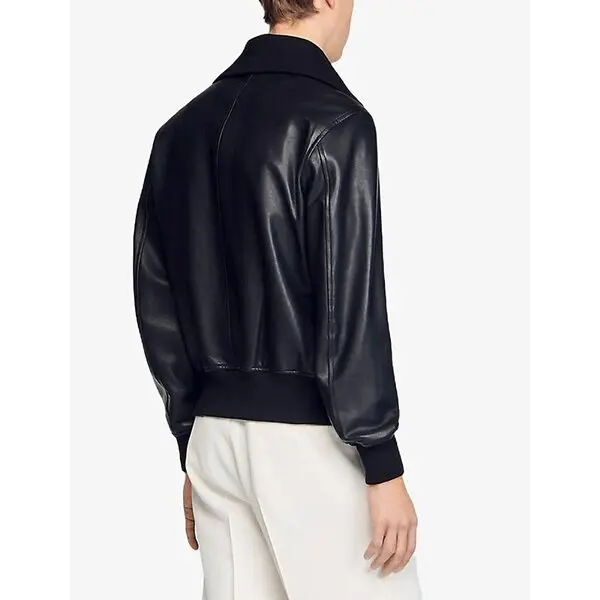 Sandro Zipped Leather Jacket