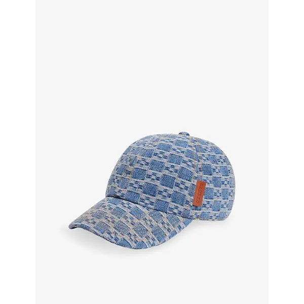 Sandro Cross-motif Denim Baseball Cap - Blue