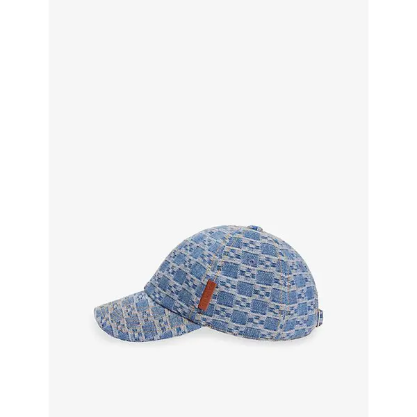 Sandro Cross-motif Denim Baseball Cap - Blue