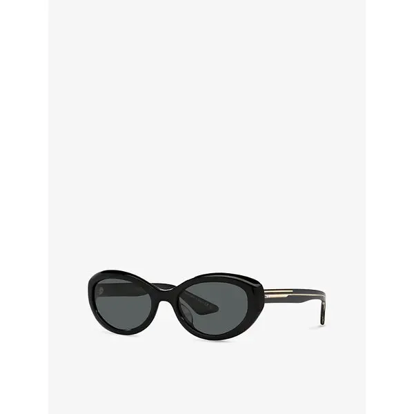 Oliver Spencer Round-frame Acetate Sunglasses - Black