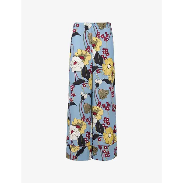 Marni Floral Wide-leg Satin Trousers - Mfb31