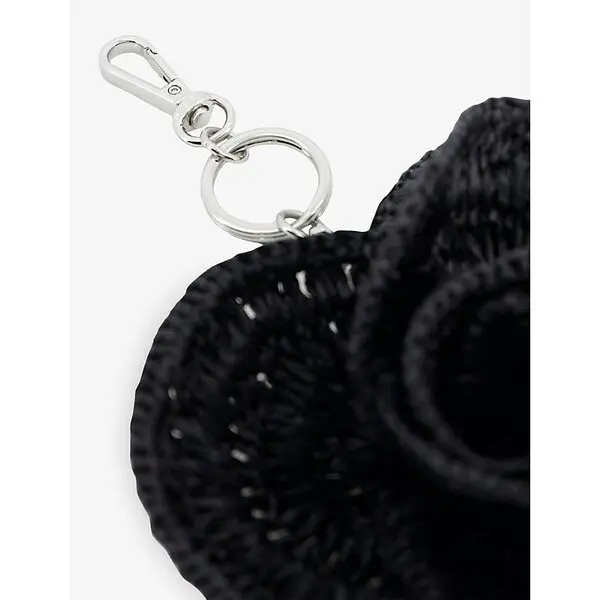 The Kooples Flower Raffia Bag Charm