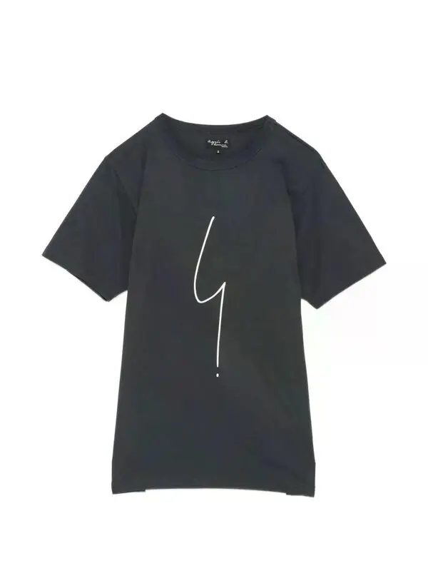 AGNES B. Short Sleeves Irony T-shirt - Grey