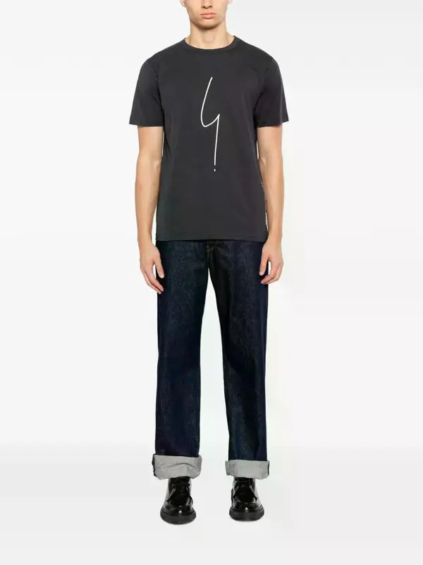 AGNES B. Short Sleeves Irony T-shirt - Grey