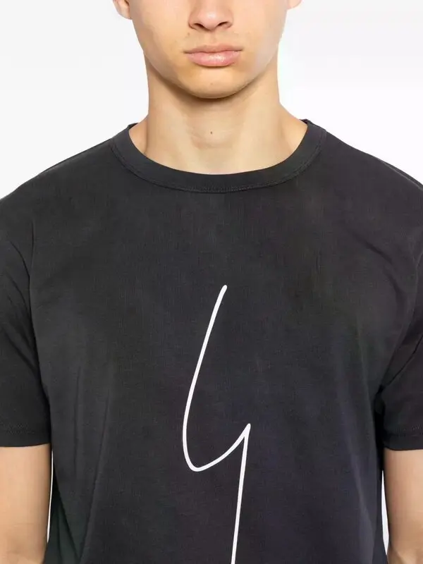 AGNES B. Short Sleeves Irony T-shirt - Grey