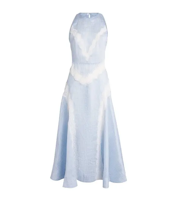 Sandro Lace-panel Midi Dress