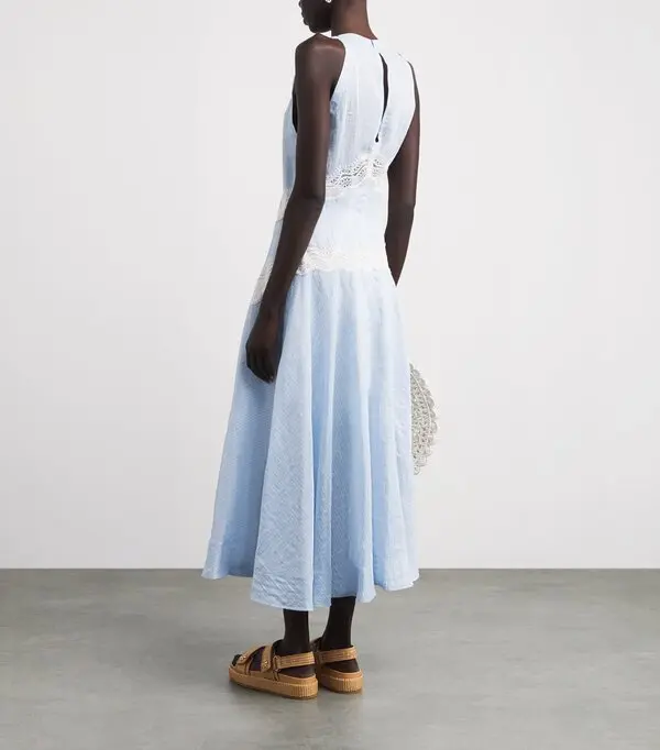 Sandro Lace-panel Midi Dress
