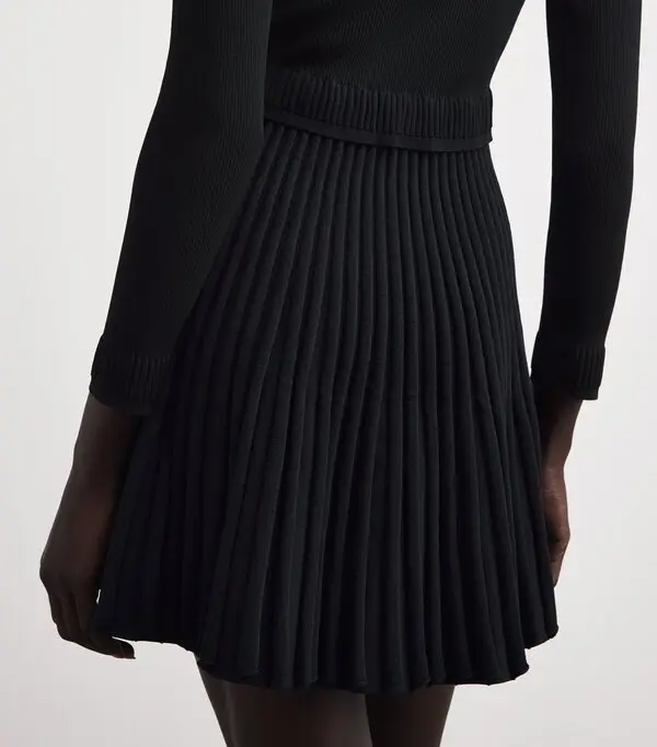 Sandro Pleated Knit Mini Dress