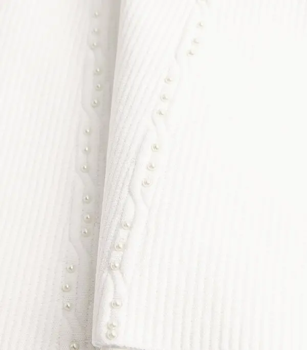 Sandro Beaded Knit Mini Dress - Beige