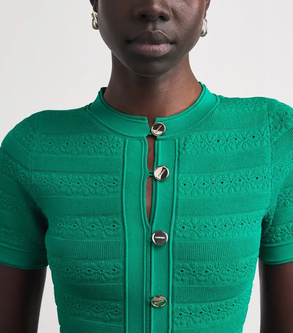 Sandro Knit Button-down Midi Dress - Green