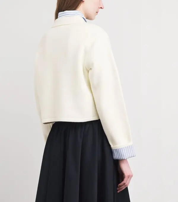 Sandro Wool-blend Cardigan With Contrast Trim