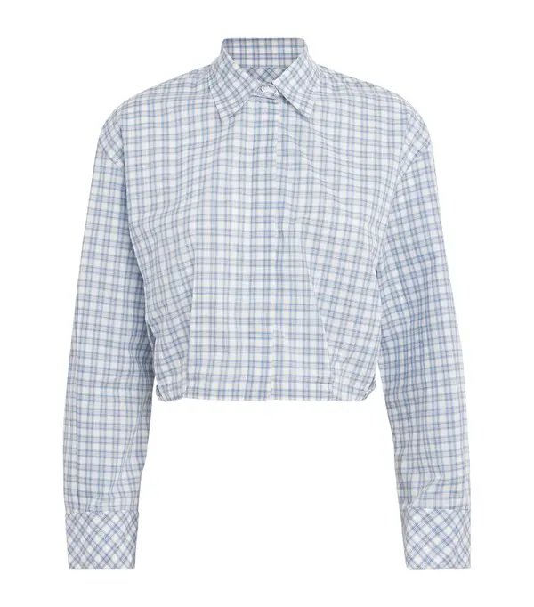 Sandro Cotton Check Shirt - Blue