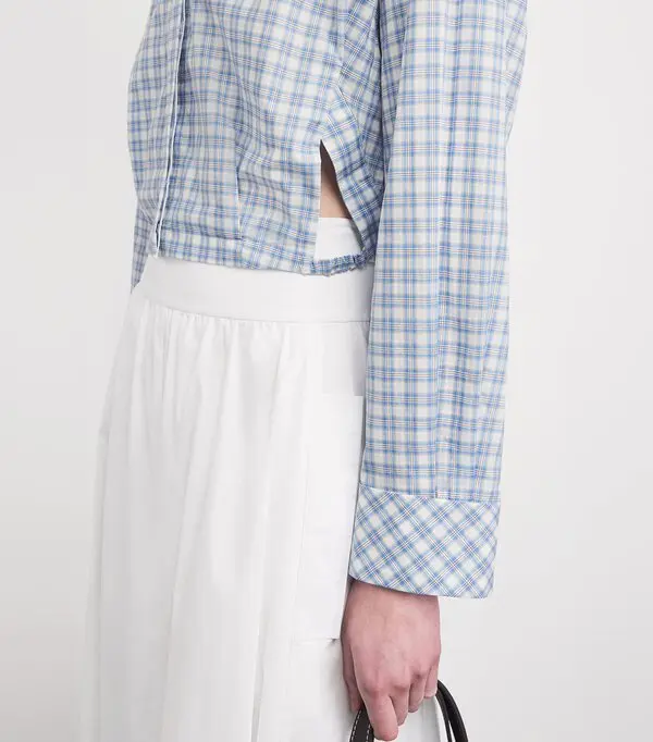 Sandro Cotton Check Shirt - Blue