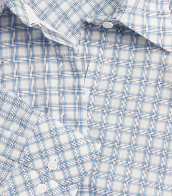 Sandro Cotton Check Shirt - Blue