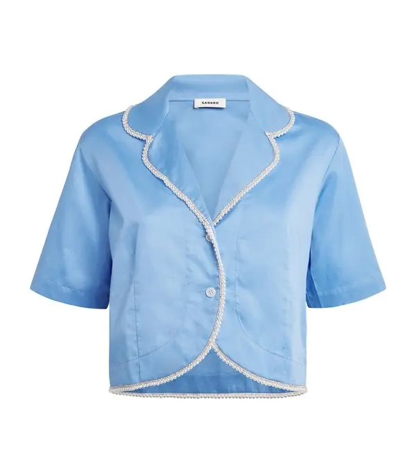 Sandro Cotton Embellished Shirt
