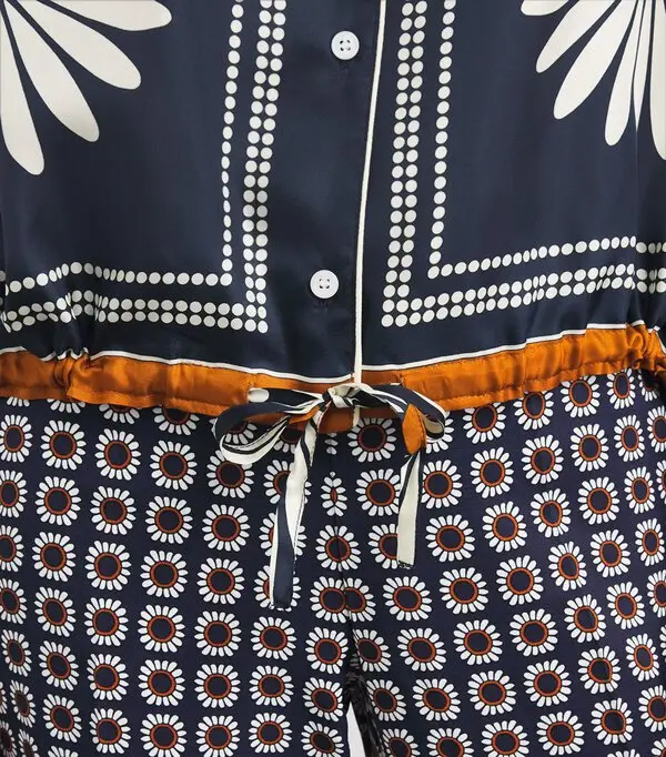Sandro Floral Print Silk Shirt