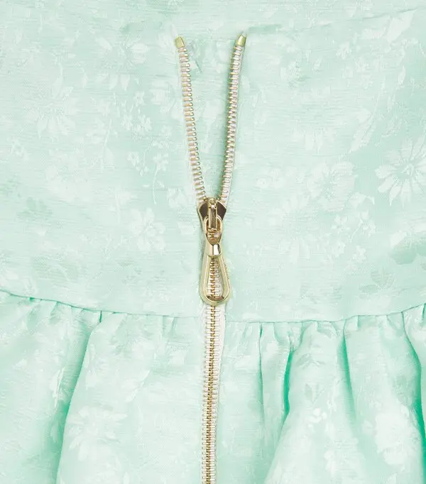 Sandro Floral Jacquard Crop Top - Green