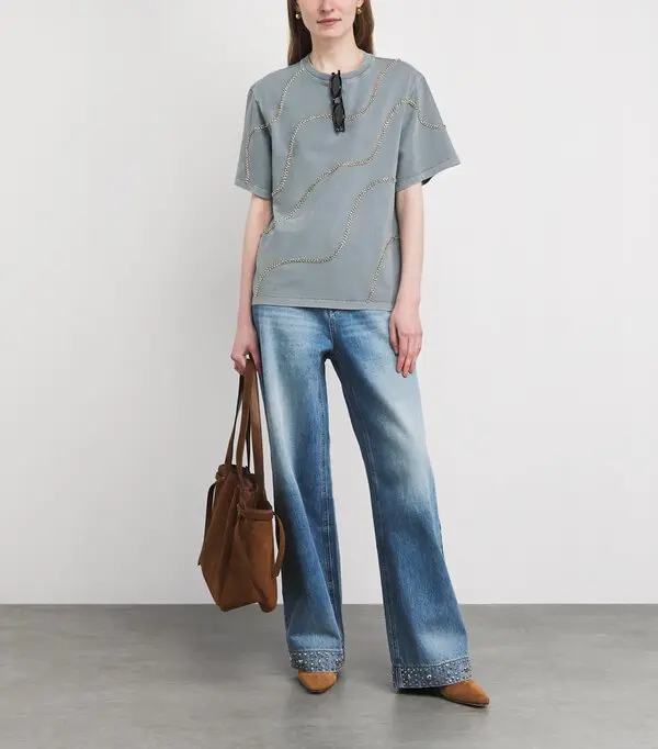 Sandro Cotton Embellished T-shirt