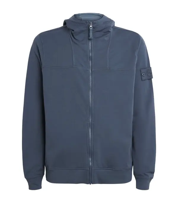 Stone Island Cotton-blend Ghost Zip-up Hoodie