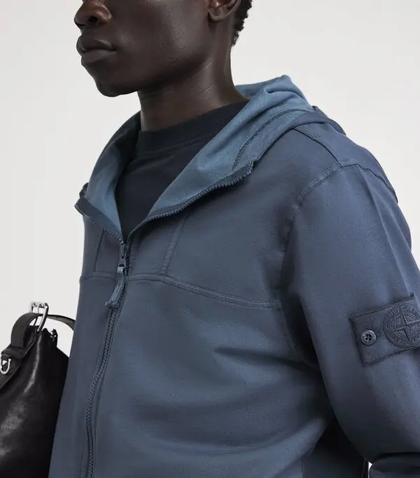 Stone Island Cotton-blend Ghost Zip-up Hoodie