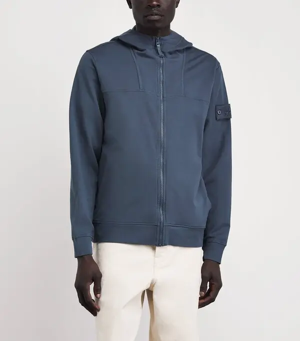 Stone Island Cotton-blend Ghost Zip-up Hoodie