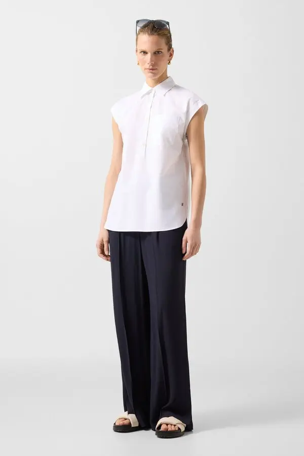 Bogner Cotton Hunter Blouse - White