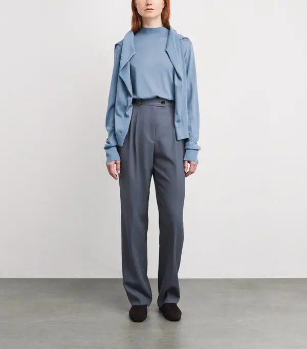 THE ROW Nari Sheep Wool Sweater - Blue