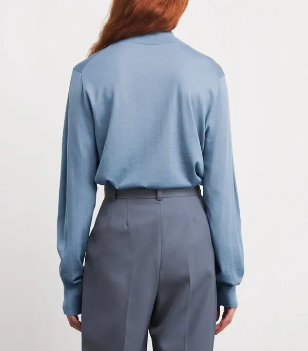 THE ROW Nari Sheep Wool Sweater - Blue