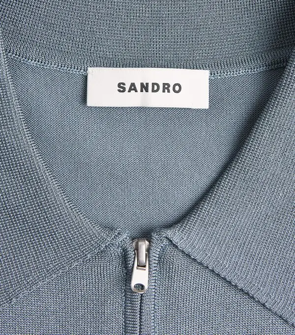 Sandro Zip-up Polo Shirt
