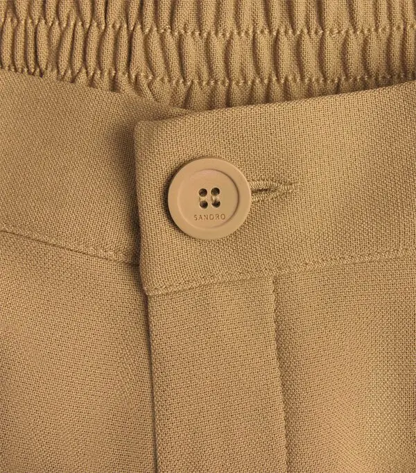 Sandro Stretch Jersey Trousers - Beige
