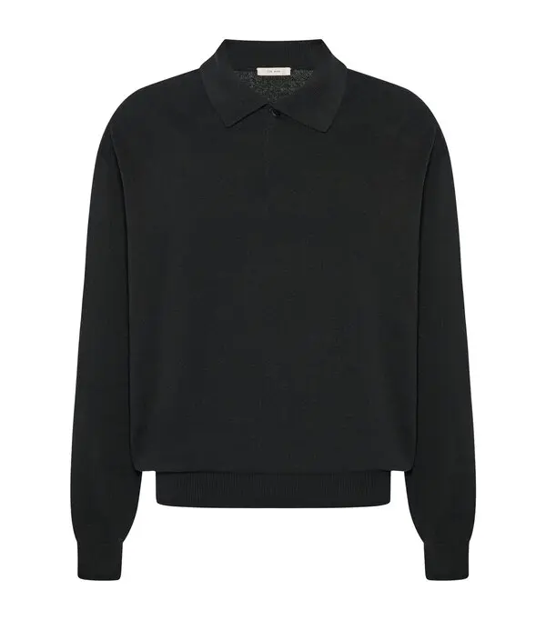 THE ROW Kirin Cotton Polo Sweater