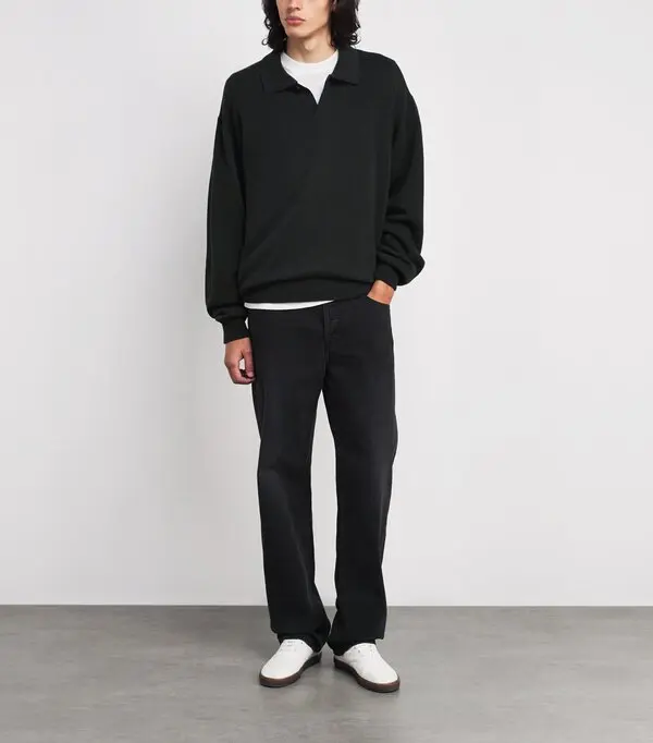 THE ROW Kirin Cotton Polo Sweater