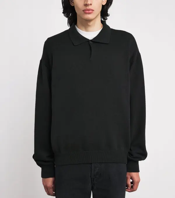 THE ROW Kirin Cotton Polo Sweater