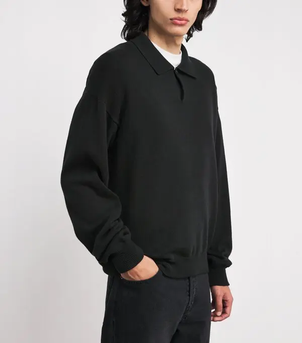 THE ROW Kirin Cotton Polo Sweater