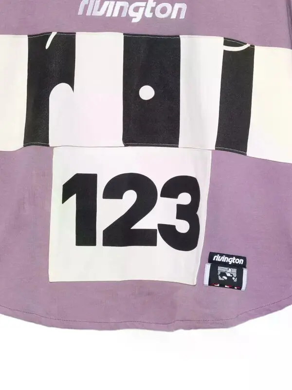 RRR123 Collared Colour-block Polo Shirt
