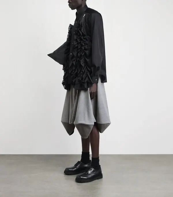 Comme Des Garçons Wool-blend Pleated Chino Shorts