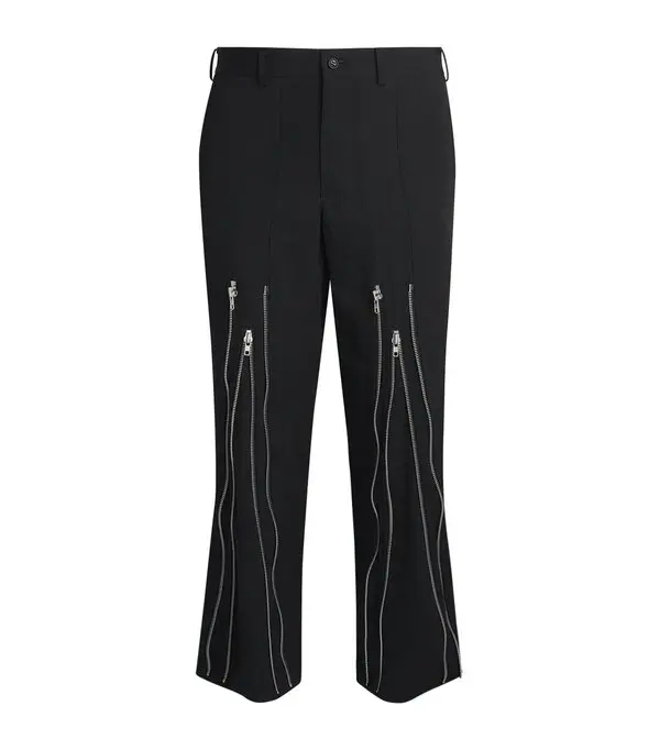 Comme Des Garçons Wool Zip-detail Trousers