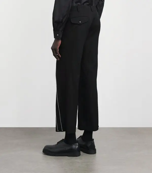 Comme Des Garçons Wool Zip-detail Trousers