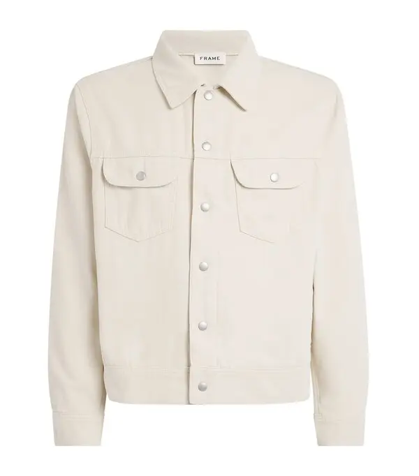 FRAME Cotton Canvas Trucker Jacket