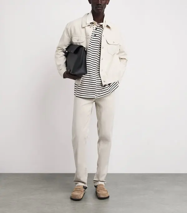 FRAME Cotton Canvas Trucker Jacket