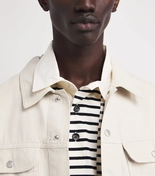 FRAME Cotton Canvas Trucker Jacket