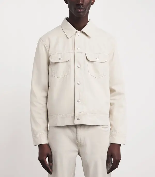 FRAME Cotton Canvas Trucker Jacket