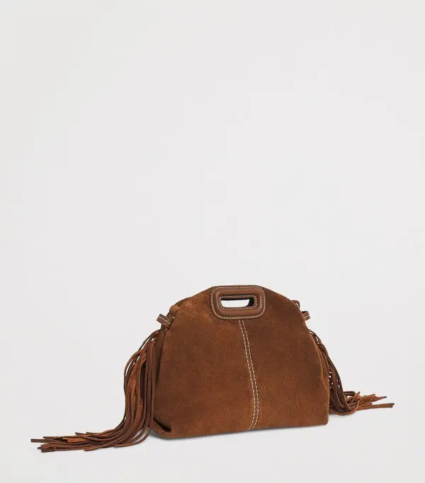 Maje Mini Suede Miss M Shoulder Bag - Brown