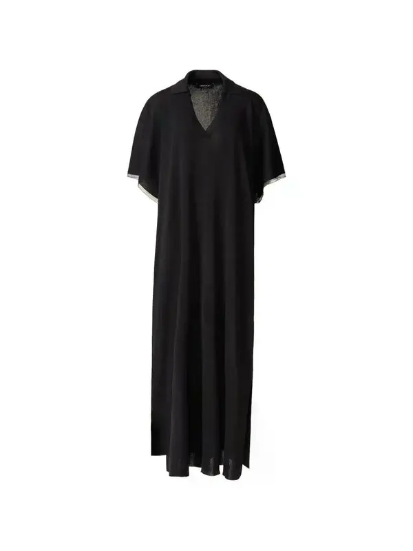 Fabiana Filippi Collared V-neck Dress - Black