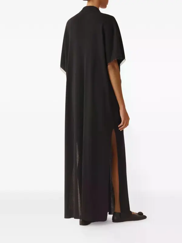 Fabiana Filippi Collared V-neck Dress - Black