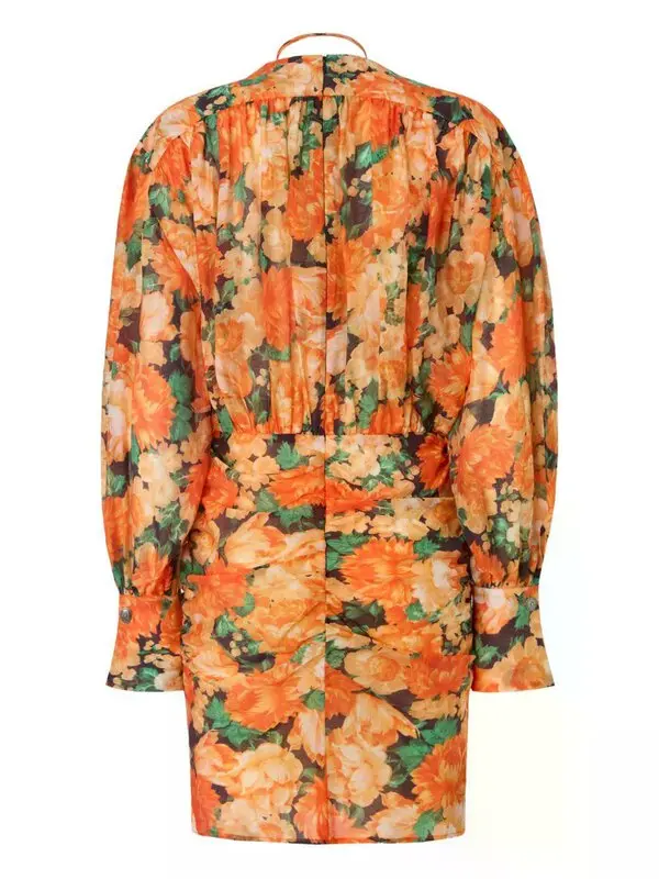 Pinko Floral V-neck Mini Dress