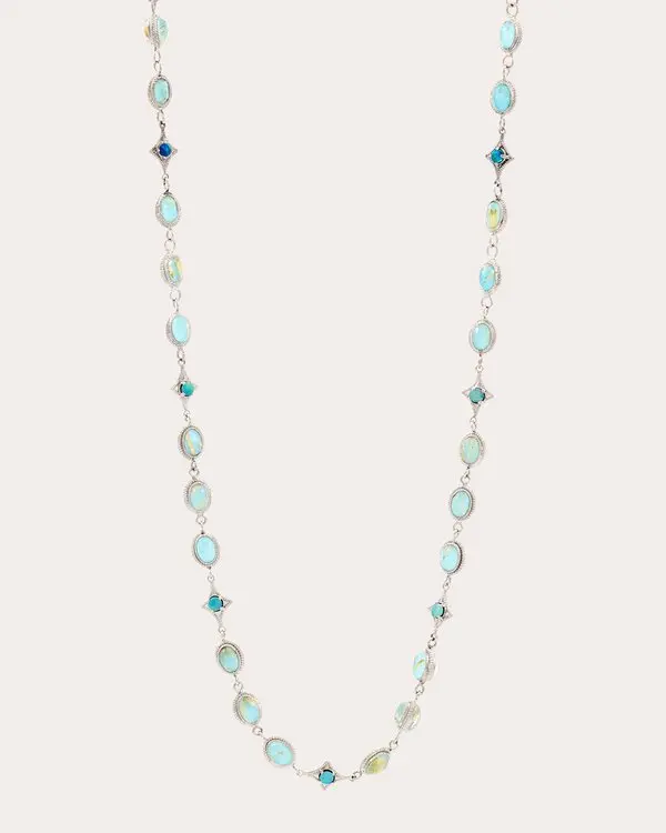 Armenta Turquoise And Opal Station Necklace - Blue