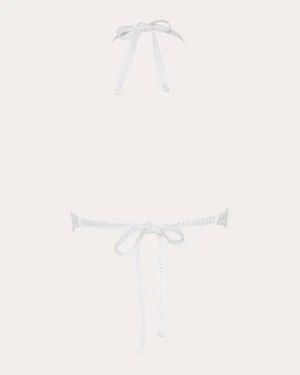 VERDELIMON Paradis Geometric Mesh Halter Bikini Top