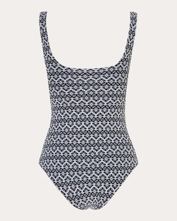 VERDELIMON Antoinette Floral Mesh One-piece - White