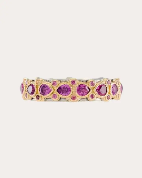 Armenta Rhodolite Stackable Ring - Purple